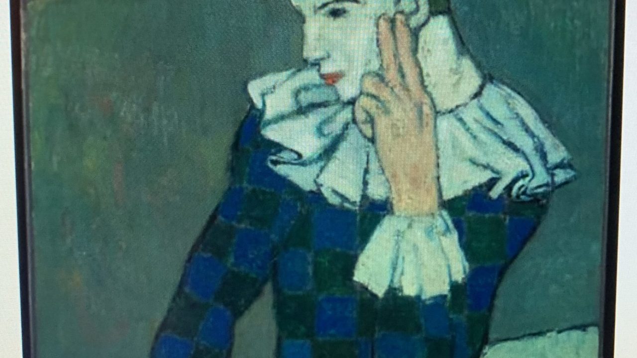 Postcard Story – Seated Harlequin – Pablo Picasso – 1901 – The ...